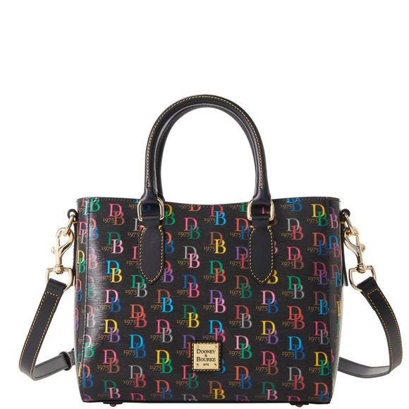 Dooney & Bourke | Bags | Dooney Bourke Db75 Multi Top Handle Tote Black ...